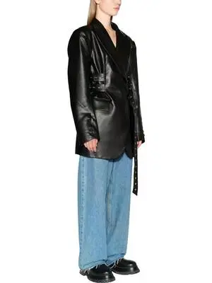 Rokh Side Tie-fastening Blazer - Black