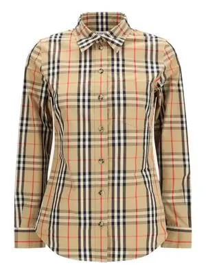 Burberry Stretch Cotton Check Shirt - Multicolour