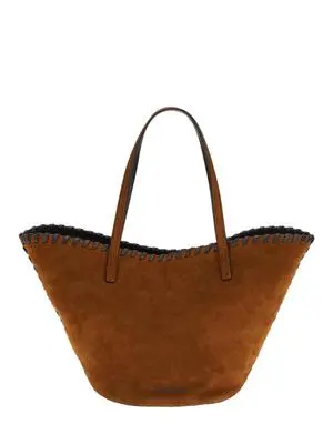 Staud Caro" Suede Handbag - Brown