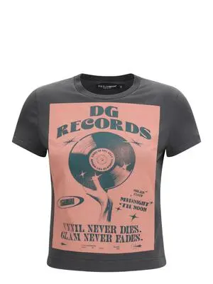 Dolce & Gabbana Printed Jersey T-shirt - Grey