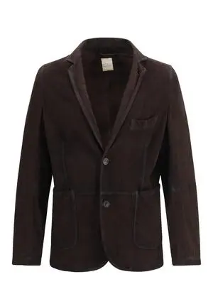 ANDREA D'AMICO Suede Single-breasted Jacket - Brown