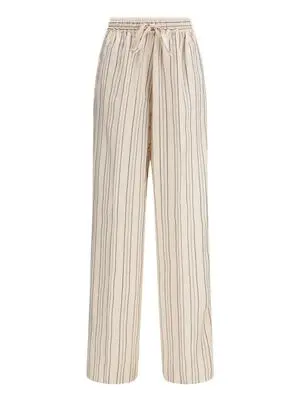 UMIT BENAN Michelle Silk Pants With Striped Pattern - Multicolour