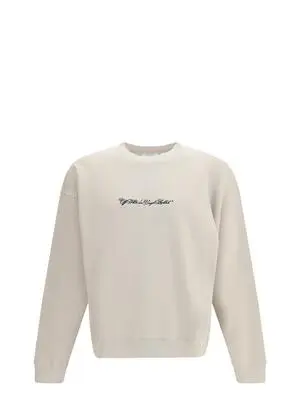 Off-White Script Arrow Crewneck Sweatshirt - Beige