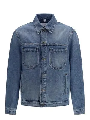 Off-White Half Arrow Skate Denim Jacket - Light Blue
