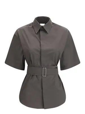 SA SU PHI Sa Su Phi Cotton Polyester Blend Belted Shirt