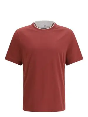Brunello Cucinelli Cotton T-hirt Bordeaux