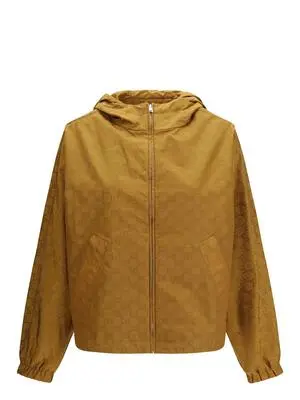 Gucci Technical Jacquard Gg Motif Jacket - Beige