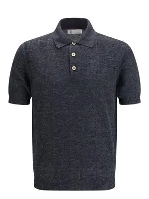 Brunello Cucinelli Cotton Polo Grey