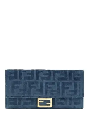 FENDI FENDI FF Denim Clutch Bag
