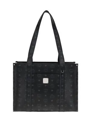 Mcm Aren Visetos Tote Bag - Black