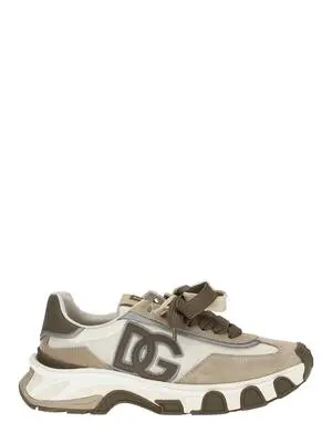 Dolce & Gabbana Leather And Mesh Sneakers - Multicolour