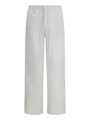 Herno Straight Leg Pants In Tech Cotton Twill - White