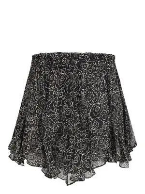 MARANT ETOILE Marant Étoile Floral Print Viscose Shorts - Black