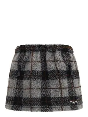 MIU MIU Miu Miu Checked Mini Skirt