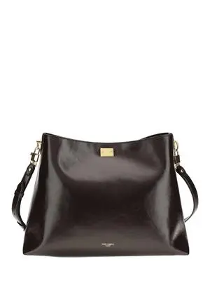 Dolce & Gabbana Large Vittoria Leather Shoulder Bag - Brown