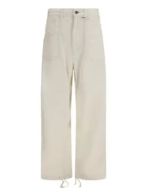 Mihara Yasuhiro Cut-out Pocket Denim Pants - White