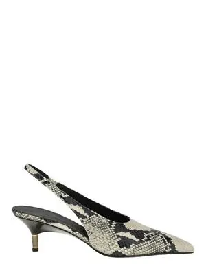 Khaite Bella Slingback Pumps In Syampa Python Calfskin - Multicolour