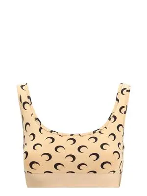 MARINE SERRE Moon Recycled Jerey Port Bra Beige