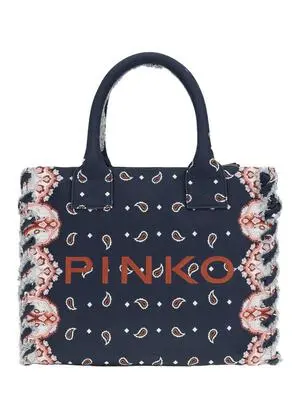 Pinko Canvas Tote Bag With Printed Logo - Multicolour