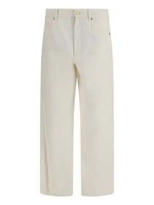 'S MAXMARA S Max Mara Cotton And Linen Straight Leg Pants - Cream