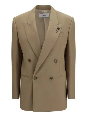 LARDINI LARDINI Double-breasted Stretch Wool Blend Blazer
