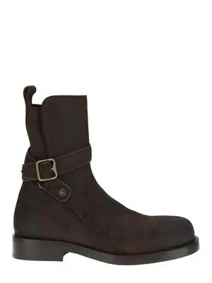 Burberry Ledger Jodphur Leather Boots - Brown