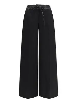 Alaïa Tailored Virgin Wool Wide-leg Pants - Black