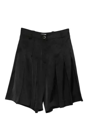 Sandro High-waisted Pleated Shorts - Black