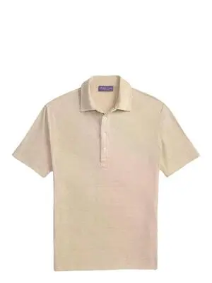 Ralph Lauren Purple Label Embroidered Linen Polo Shirt - Neutrals
