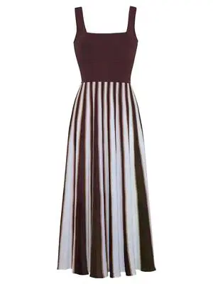 Cara Cara Waverly Striped Maxi Dress - Brown