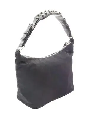 Prada Embellished Shoulder Bag - Black