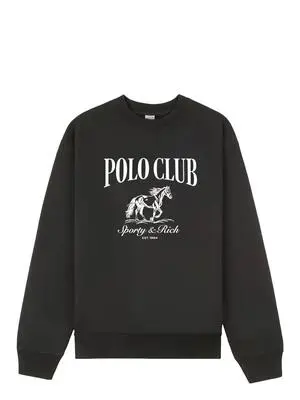 SPORTY & RICH Graphic Print Sweater - Black