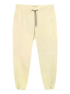 Saint Laurent 2000s Lamb Leather Track Pants - Neutrals