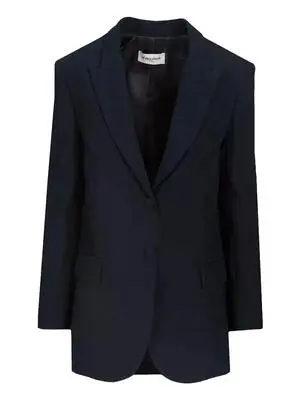AL DUCA D’AOSTA 1902 Navy Peak Lapel Blazer - Blue