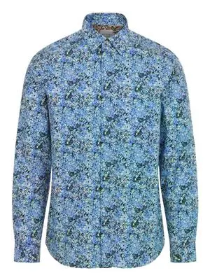 Paul Smith Floral-print Long-sleeve Shirt - Blue