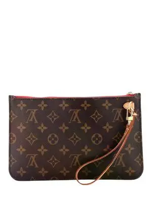 LOUIS VUITTON Monogram Canvas Large Pouch - Brown