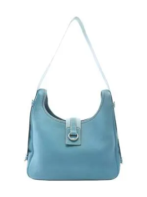 Hermès 1997 Clemence Tsako Shoulder Bag - Blue
