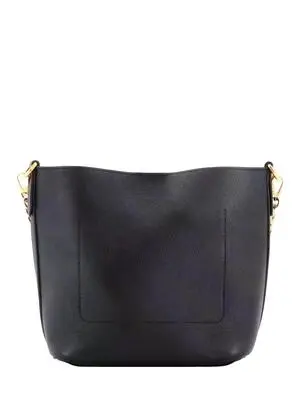 LOUIS VUITTON Lock And Walk Leather Bucket Bag - Black