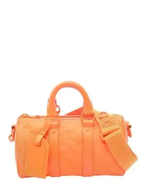 LOUIS VUITTON Louis Vuitton Monogram Empreinte Keepall Bandouliere 25 Boston Bag Orange