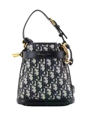 Dior Oblique Canvas Small Bucket Bag - Blue