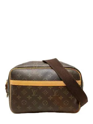LOUIS VUITTON Monogram Reporter Pm Crossbody Bag - Brown