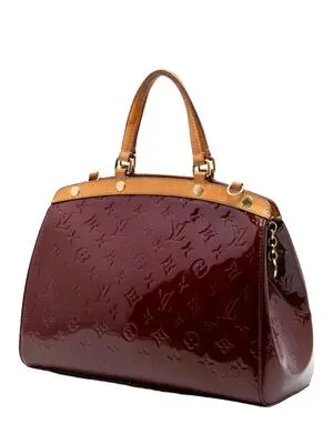 LOUIS VUITTON Monogram Vernis Brea Mm Satchel - Red