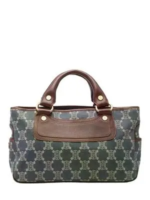 Celine Macadam Denim Boogie Handbag - Blue