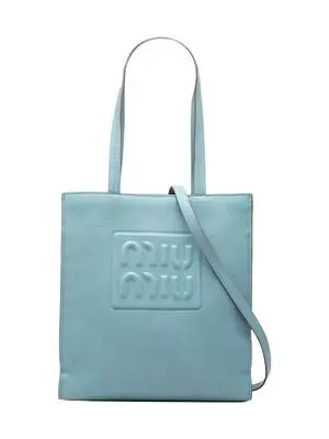 MIU MIU Miu Miu Madras Embossed Logo Satchel