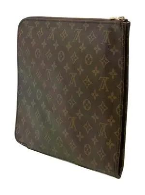 LOUIS VUITTON Monogram Pochette Documents Portfolio 30 Clutch Bag - Brown