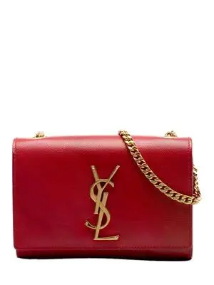 Saint Laurent Saint Laurent Small Monogram Kate Crossbody Bag Red