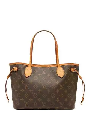 LOUIS VUITTON Monogram Neverfull Pm Tote Bag - Brown