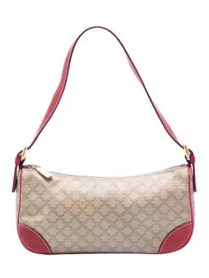 Celine Macadam Coated Canvas Shoulder Bag - Red