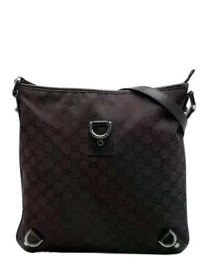 Gucci Gg Nylon Abbey D-ring Crossbody Bag - Brown