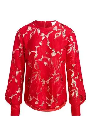 PATOU Patou Balloon Sleeve Lace Top